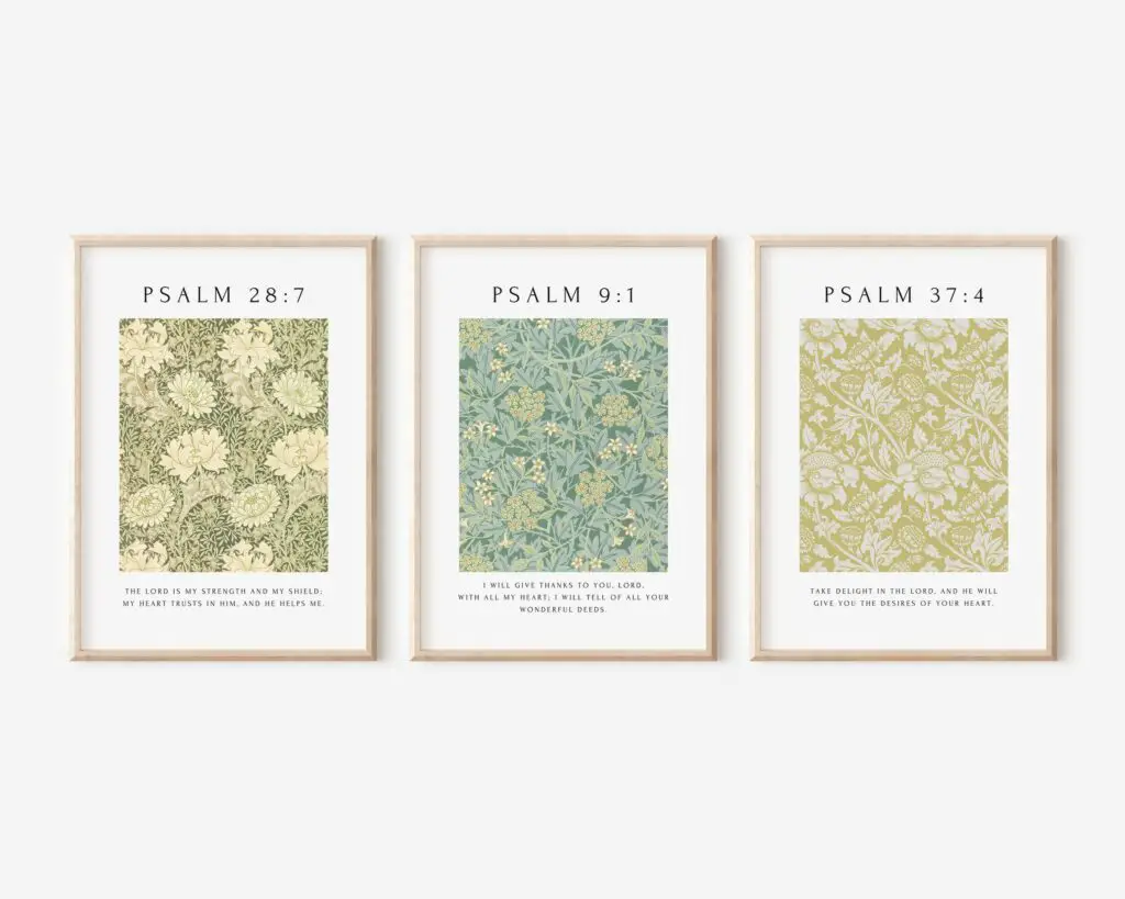 Psalm Gallery Wall Art Set - Christian Website