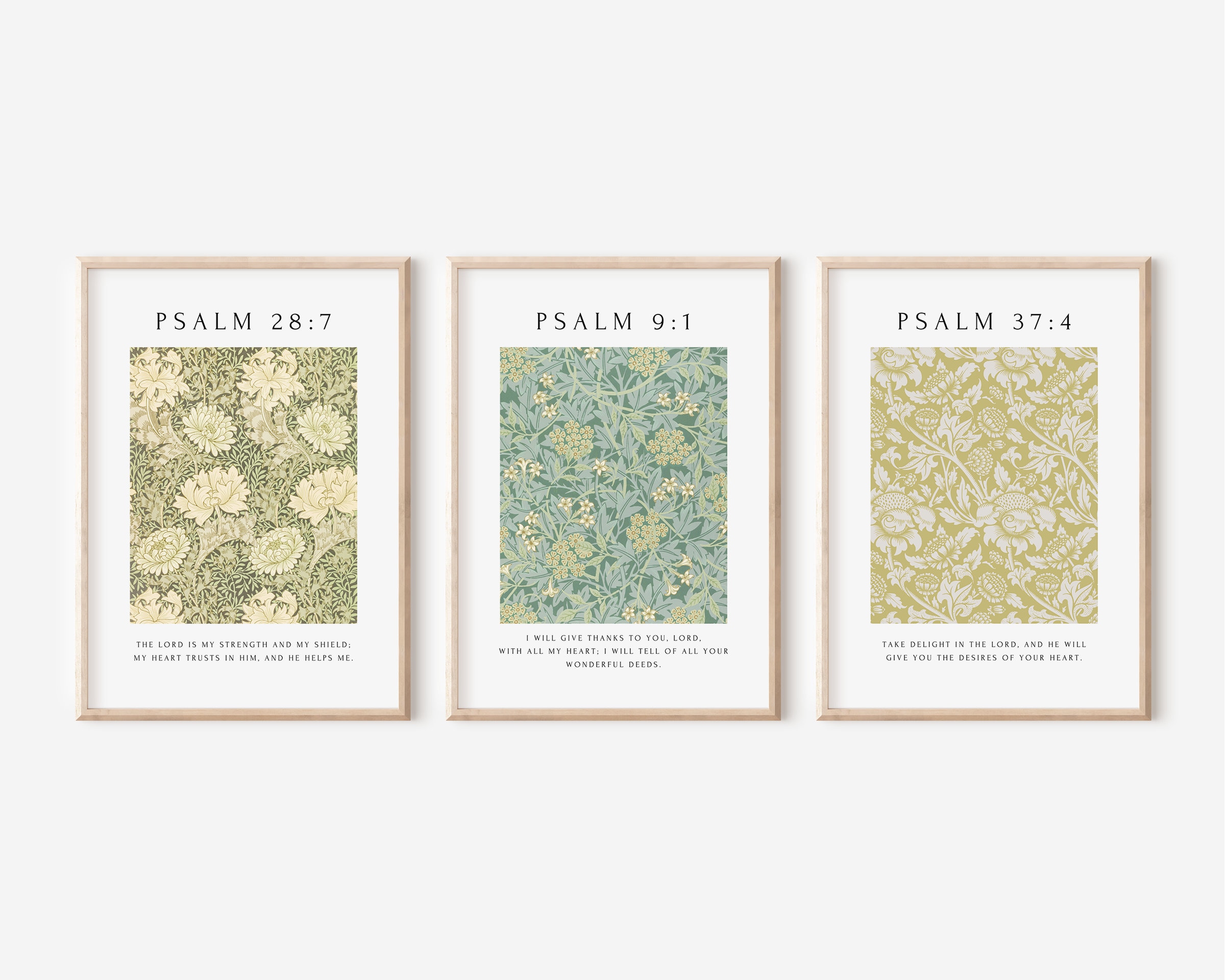 Psalm Gallery Wall Art Set - Christian Website